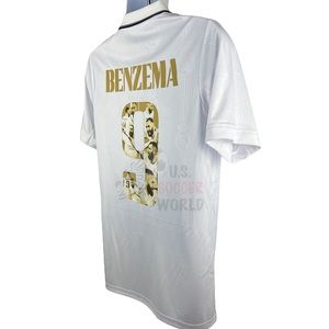 adidas | Shirts | Mens Benzema 9 Real Madrid Home Ballon Dor Soccer ...